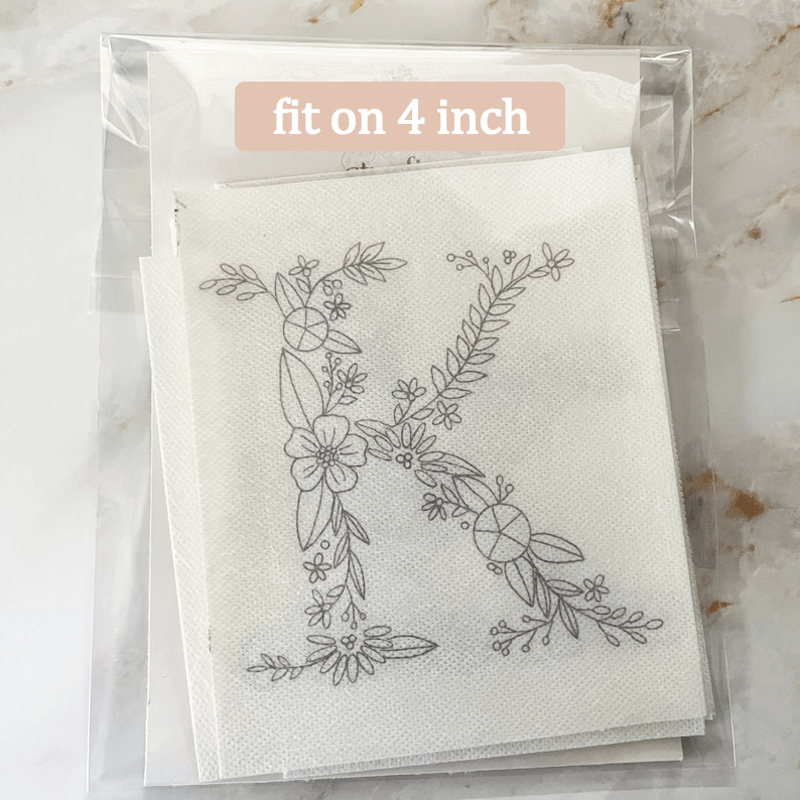 Floral Letter Stick And Stitch Embroidery Patterns – uk.rubbyoo