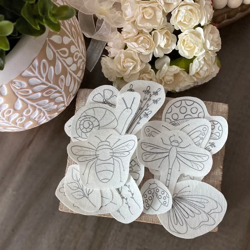 In the Garden Stick and Stitch Embroidery Patterns – uk.rubbyoo