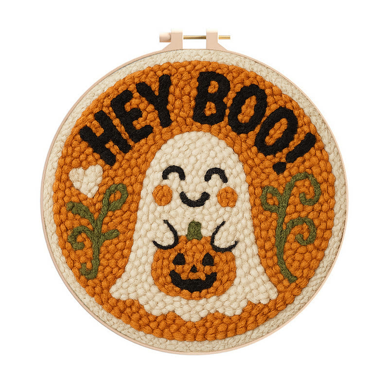 Halloween Ghosts Punch Needle Kit - Creative Yarn Craft | Nice Holiday ...