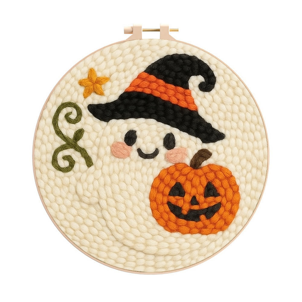 Cute Ghost Punch Needle Kit - Spooky Halloween Needlework | Perfect Ha ...