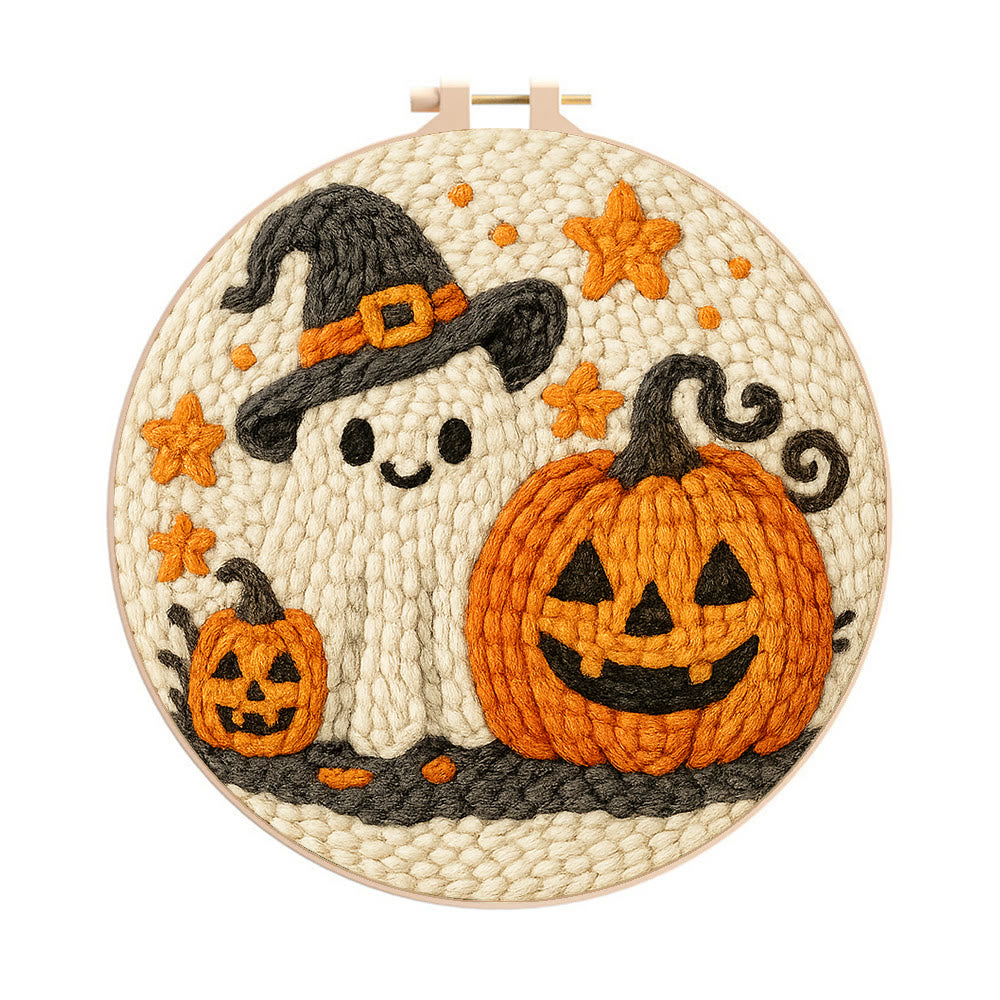 Whimsical Ghost Punch Needle Kit - Holiday Wall Artwork | Yarn Craft F ...