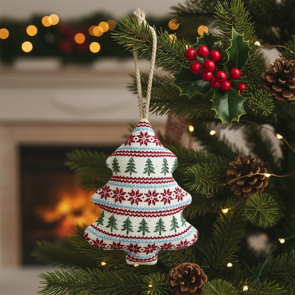 Rubbyoo Tree-shaped Embroidery Kit - Fair Isle Tree Pattern | Beginner ...